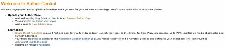 Amazon Author Central 7 Steps To Set Up Your Author Page