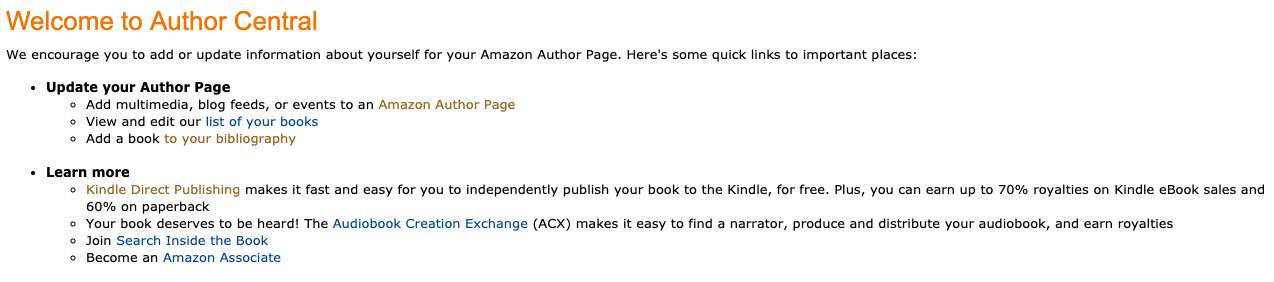 Amazon Author Central: 7 Steps to Set Up Your Author Page